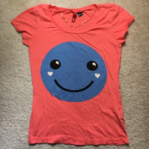 H&M | Tops | Hm Smiley Face Tee | Poshmark